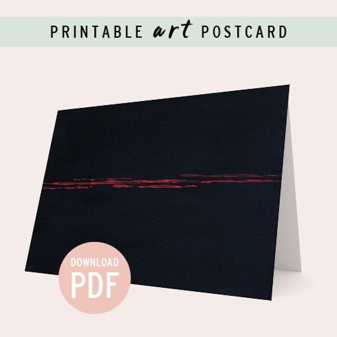 Printable Postcard Download Pdf Card Print Art at Home Acrylic Painting ...