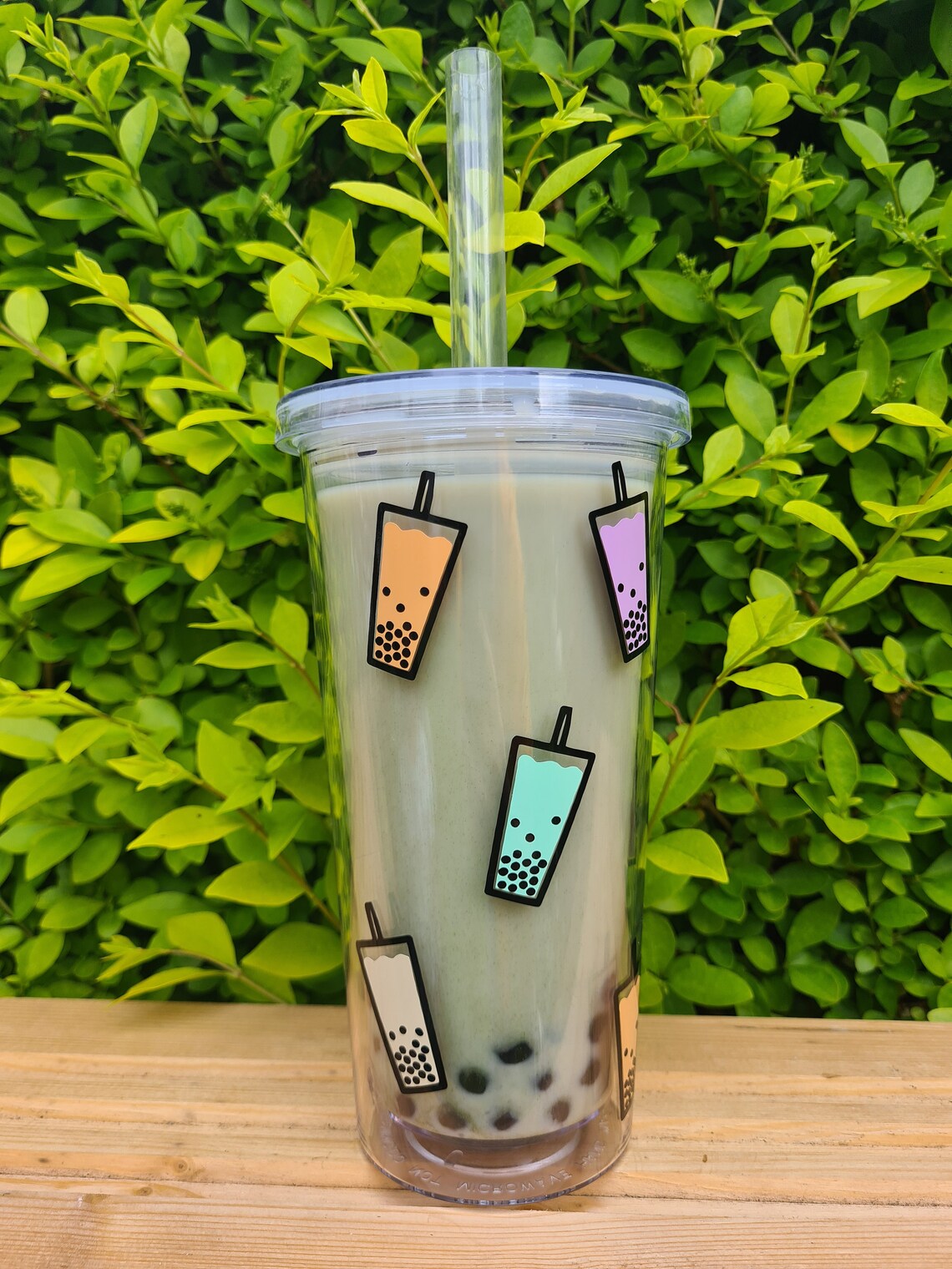 Bubble Tea Tumbler Bubble Tea Design/Reusable Tumbler/Boba | Etsy