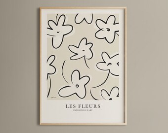Les Fleurs Printable Wall Art Floral Vintage Exhibition | Etsy