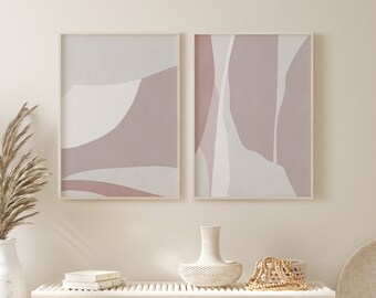 Abstract Neutral Printable Wall Art Minimalist Aesthetic | Etsy