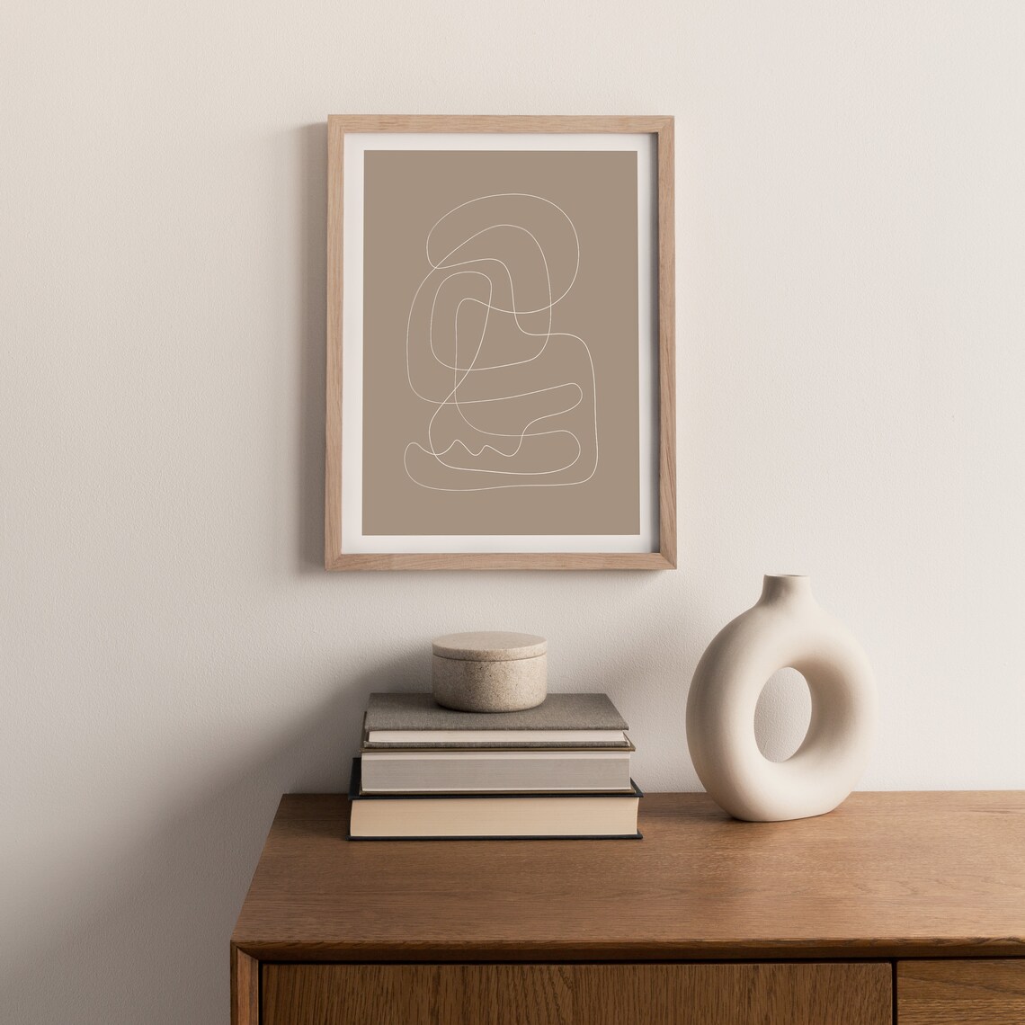 Abstract Lines Printable Wall Art White and Beige Line Art | Etsy