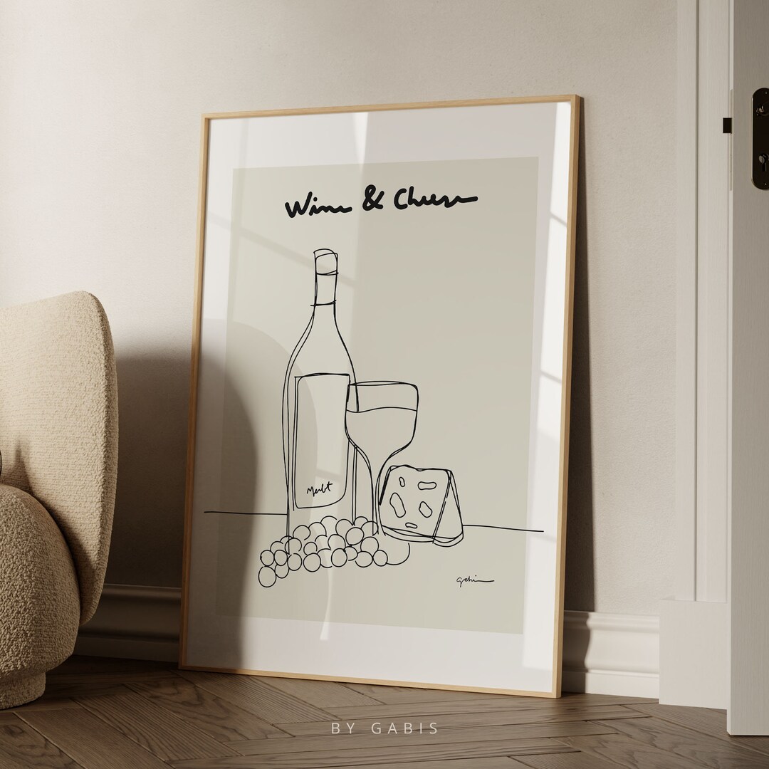 Wine and Cheese Club Poster Wine Wall Art Dinner Vintage Cheeseboard ...