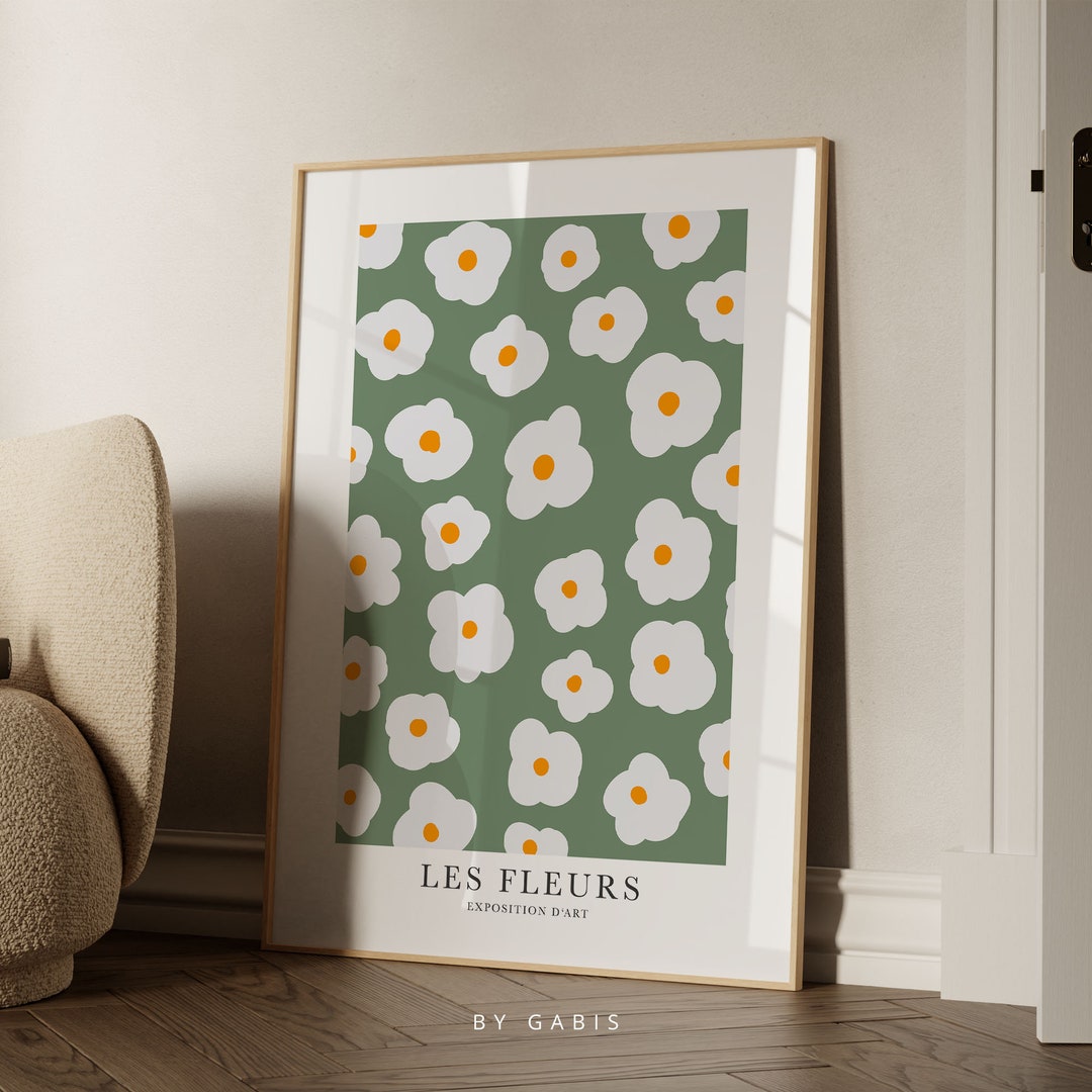 Les Fleurs Printable Wall Art Floral Vintage Exhibition Dayse Flowers ...