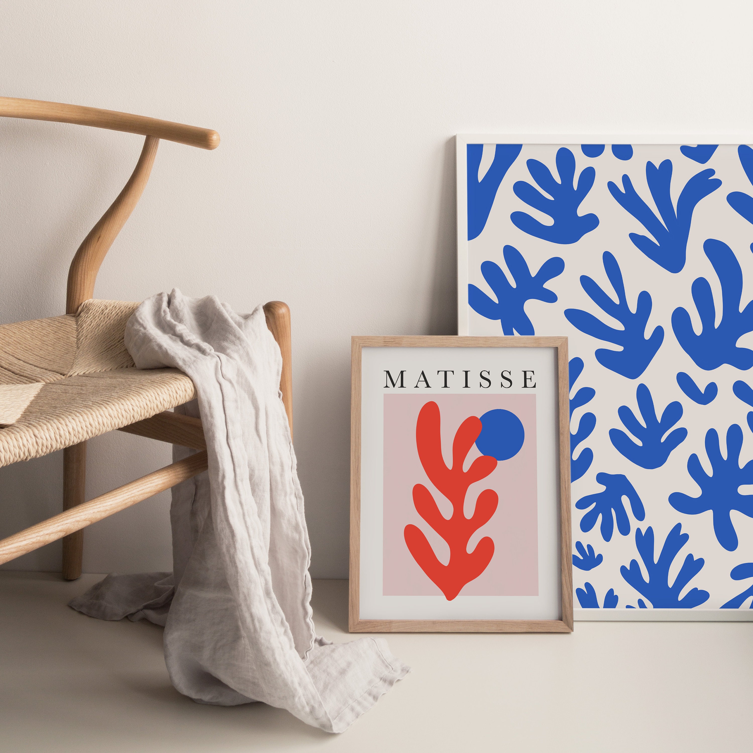 Set of 2 Henri Matisse Printable Wall Art Blue and Red | Etsy