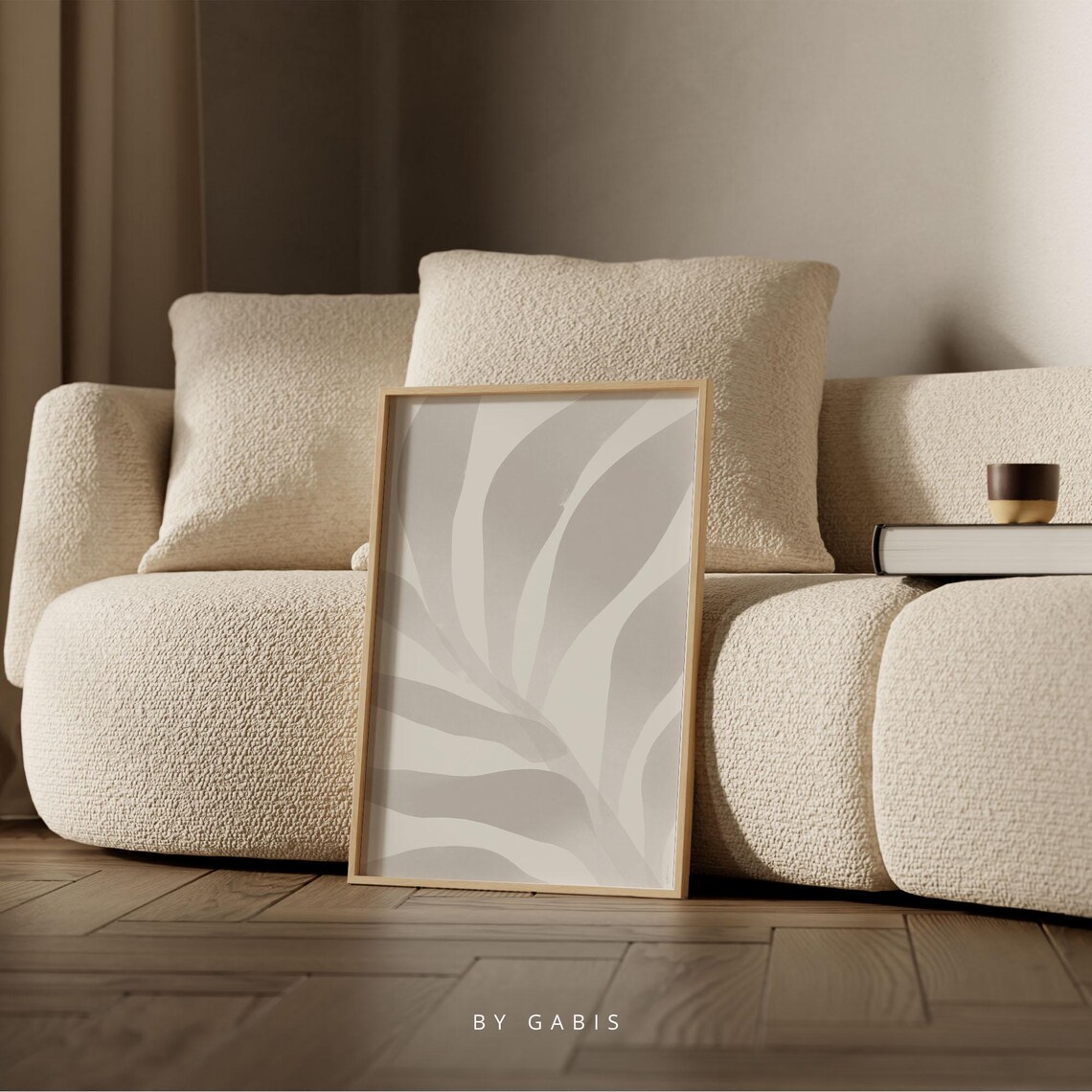 Neutral Palm Leaf Print: Beige Botanical Wall Art (digital Download) - Etsy