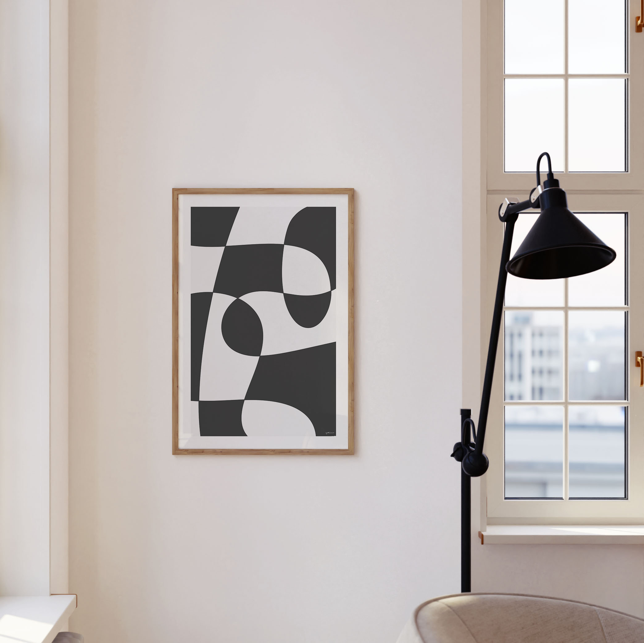 Abstract Printable Wall Art Black and White Modern Aesthetic - Etsy