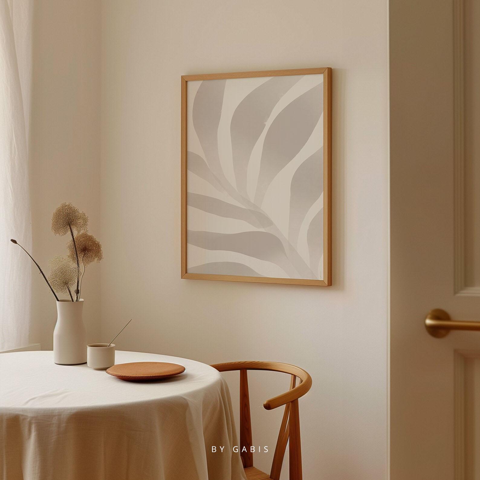 Neutral Palm Leaf Print: Beige Botanical Wall Art (digital Download) - Etsy