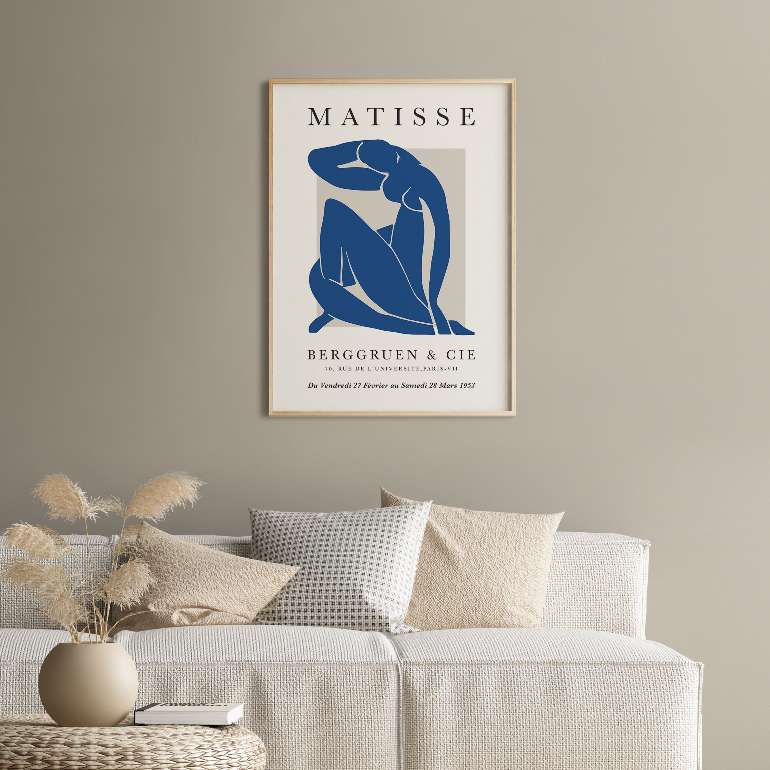 Blue Henri Matisse Printable Wall Art Vintage Exhibition Poster ...