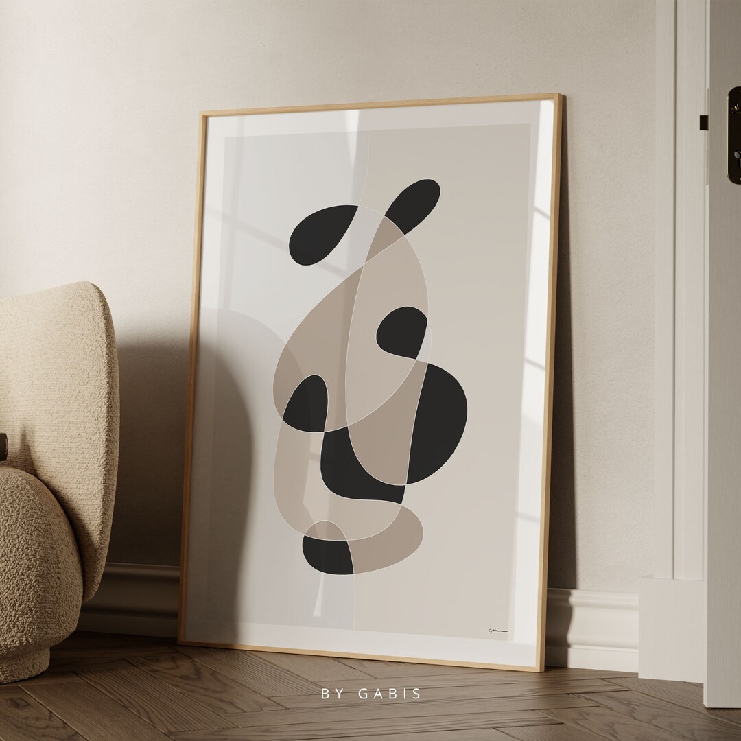 Abstract Neutral Art Print | Modern Organic Poster (digital Download ...