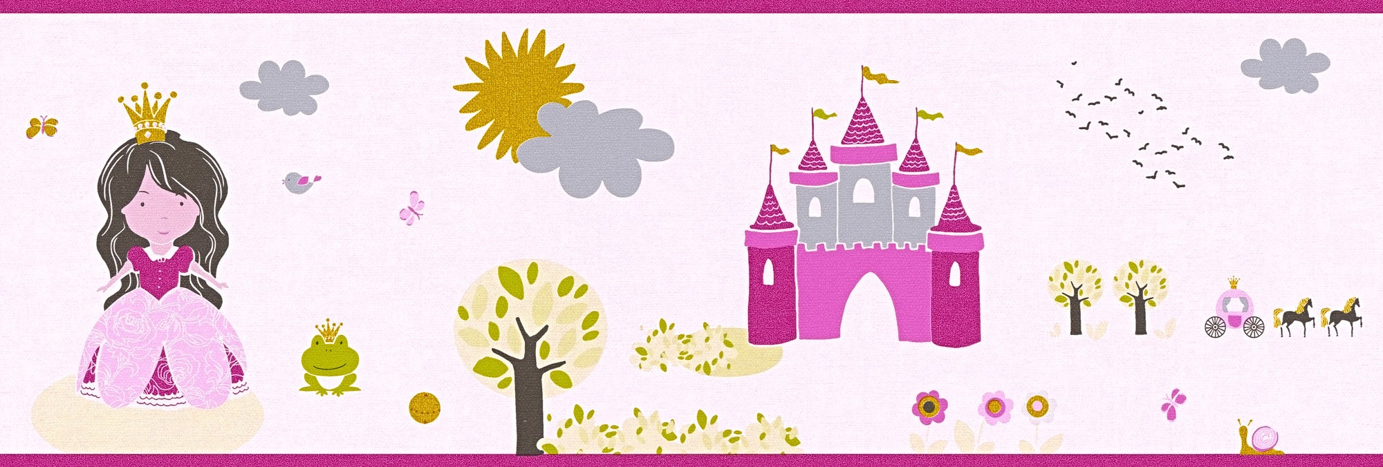 Princess Wallpaper as a Border Fairy Tale Wallpaper Border - Etsy UK