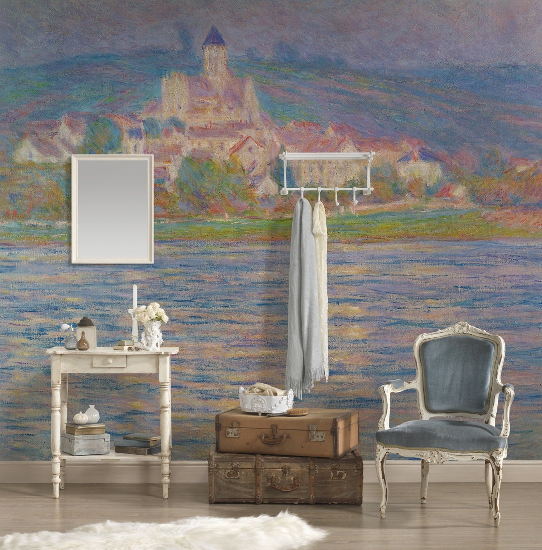 Mural Claude Monet Vétheuil Architecture Building Art Nature Landscapes ...