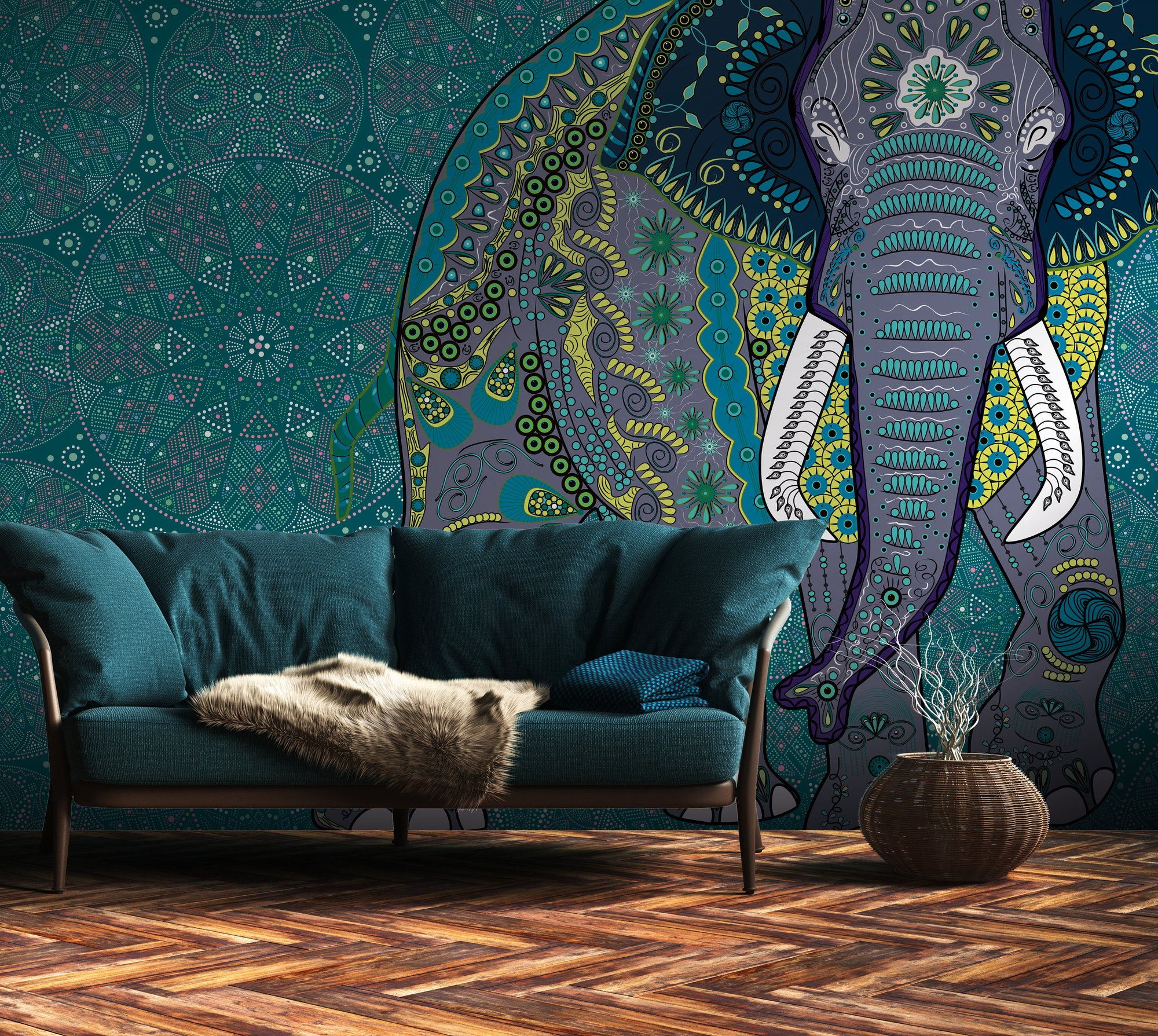 Bohemian Elephant Background