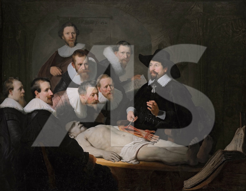 Rembrandt Wallpaper the Anatomy Lesson of Dr. Nicolaes Tulp - Etsy