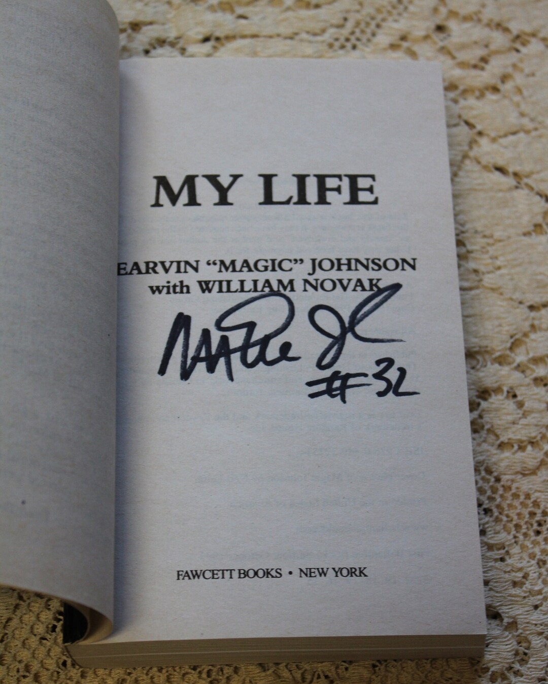 Signed, Magic Johnson/my Life Earvin "magic" Johnson, William Novak ...