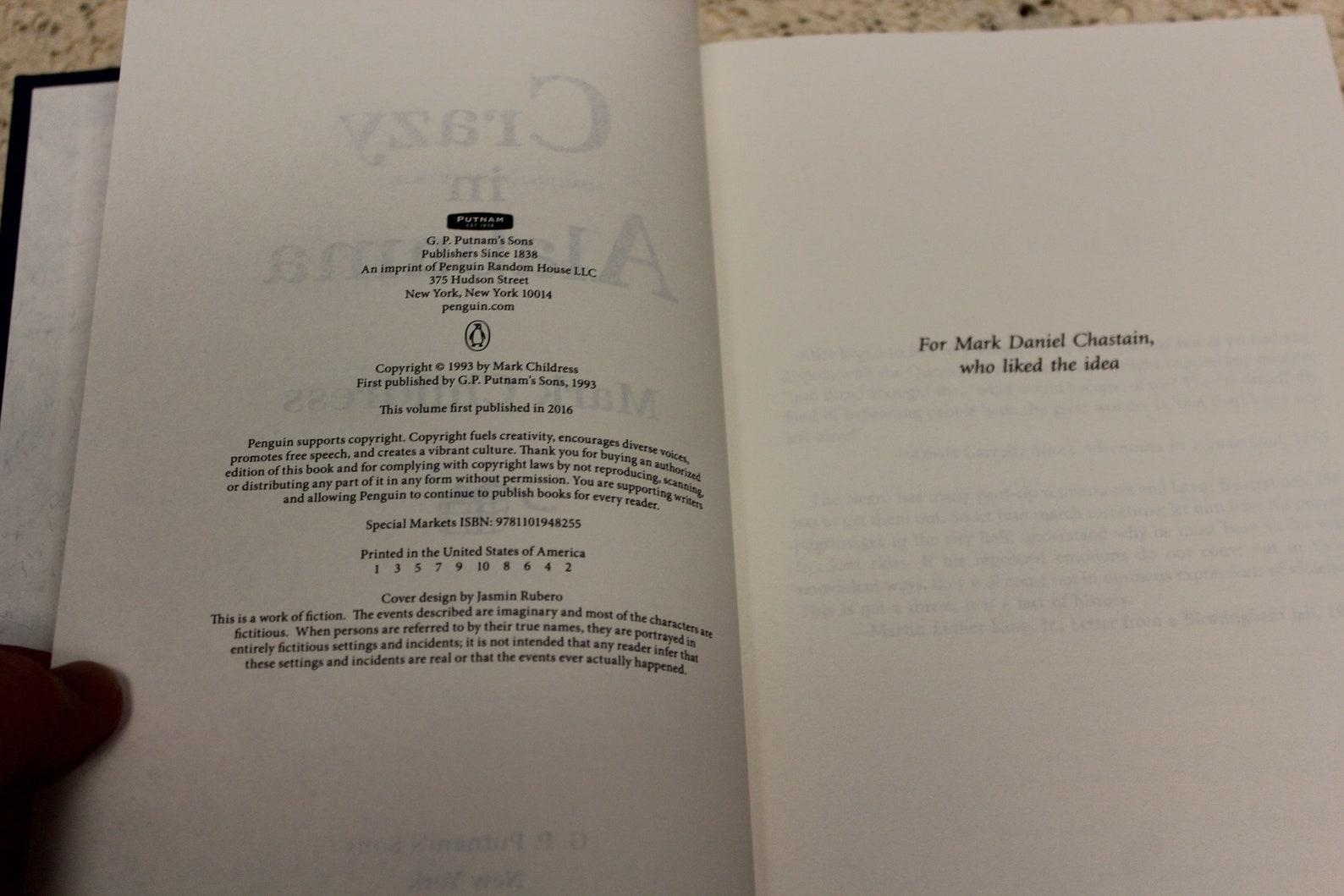 Signed Copy! Crazy in Alabama / Mark Childress / Foreward Fannie Flagg ...