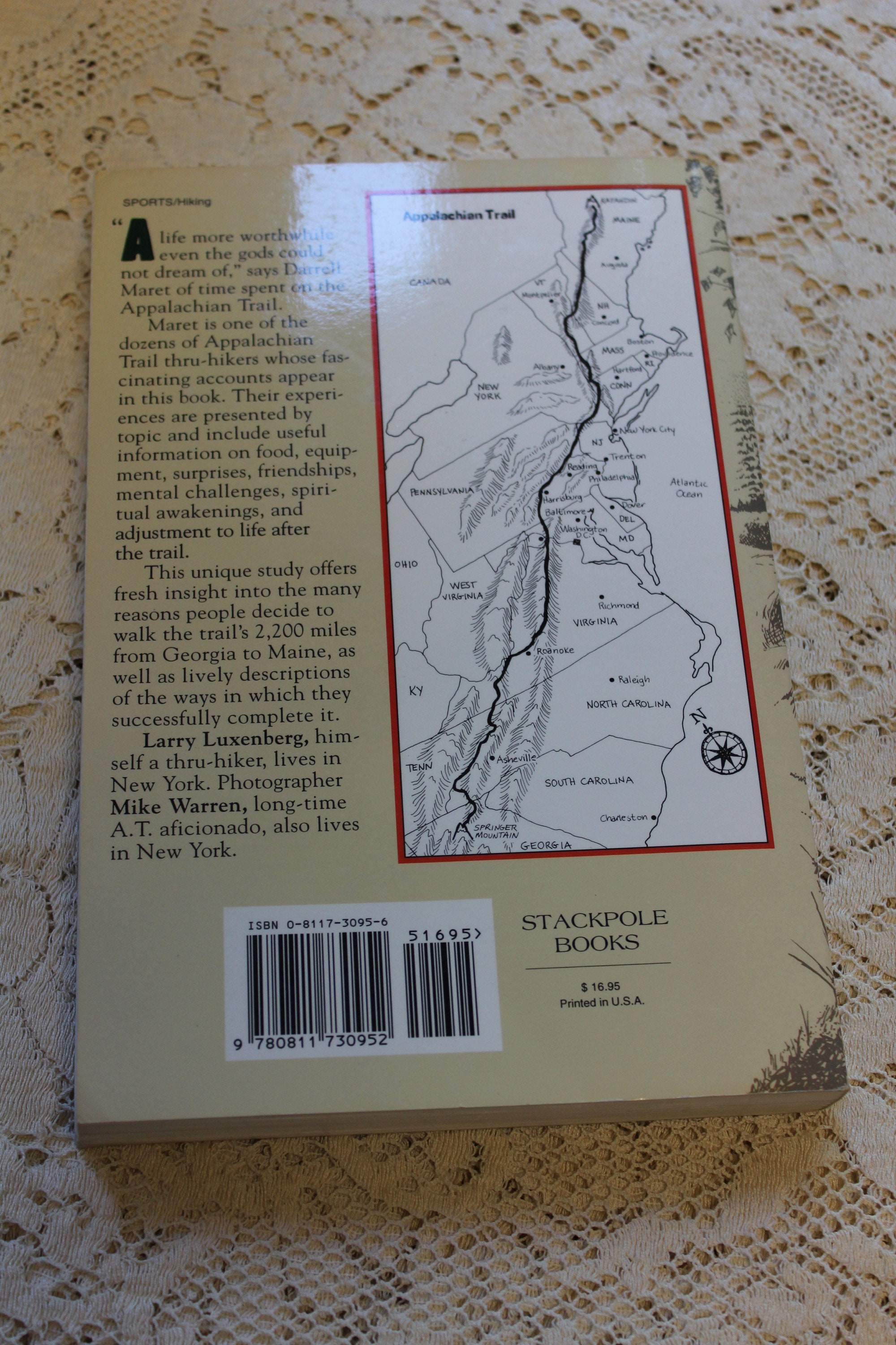 Walking the Appalachian Trail / Larry Luxenberg / 1994 Softcover ...