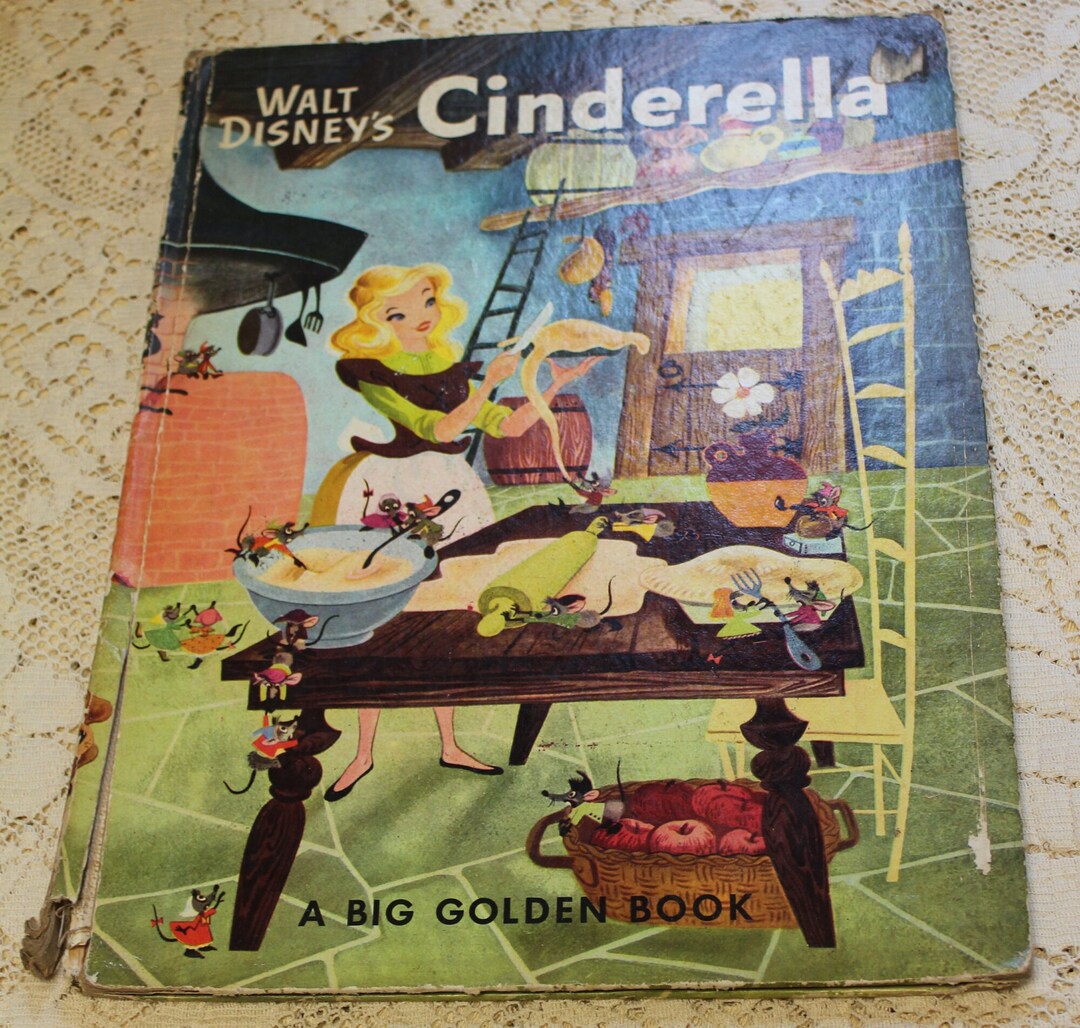 74 Yrs Old Walt Disney's Cinderella/jane Werner /1950 Vintage Children ...