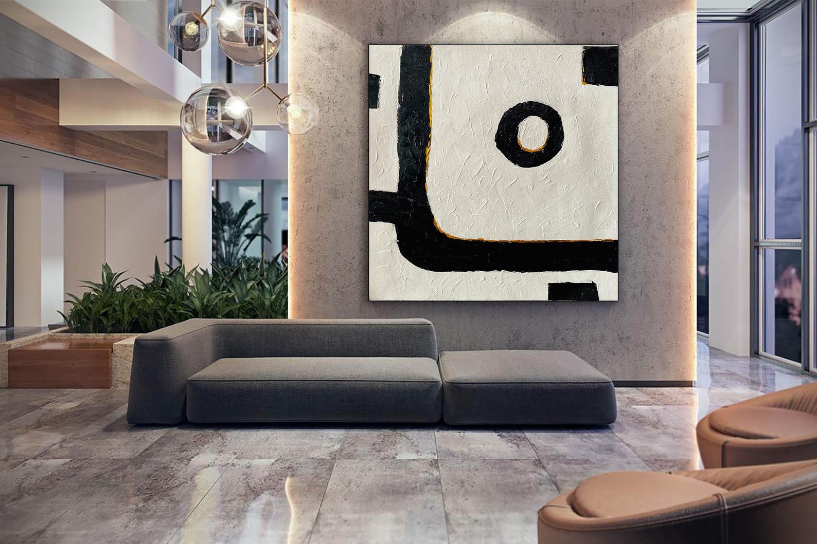 Large Minimal Art on Canvas Original Art Canvas Wall Art - Etsy UK