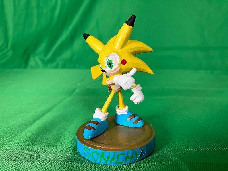 Sonichu Amiibo ( HANDMADE BY CWC ) - Etsy