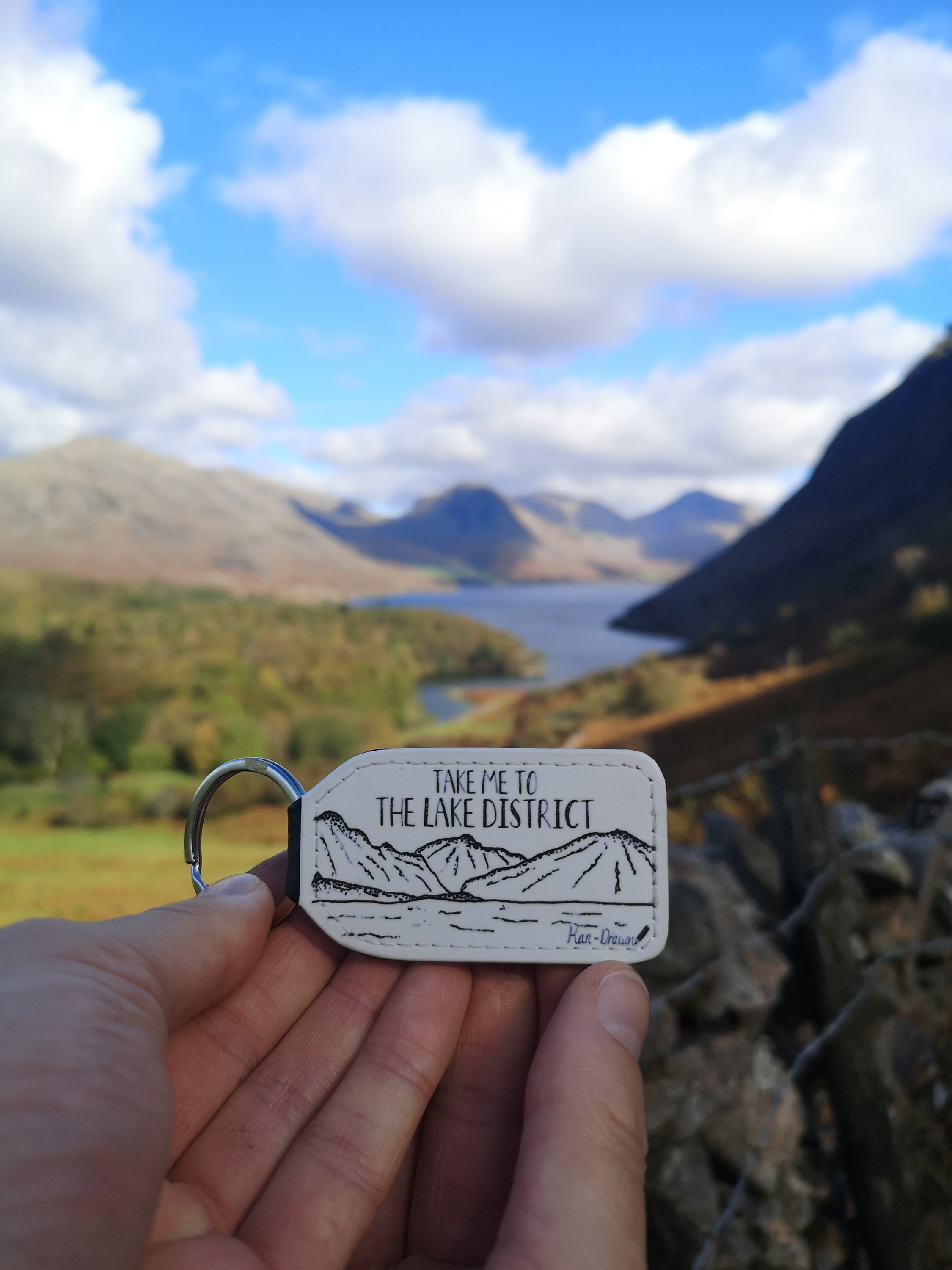 Lake District Vegan Faux Leather Keyring Keychain Walker - Etsy Norway
