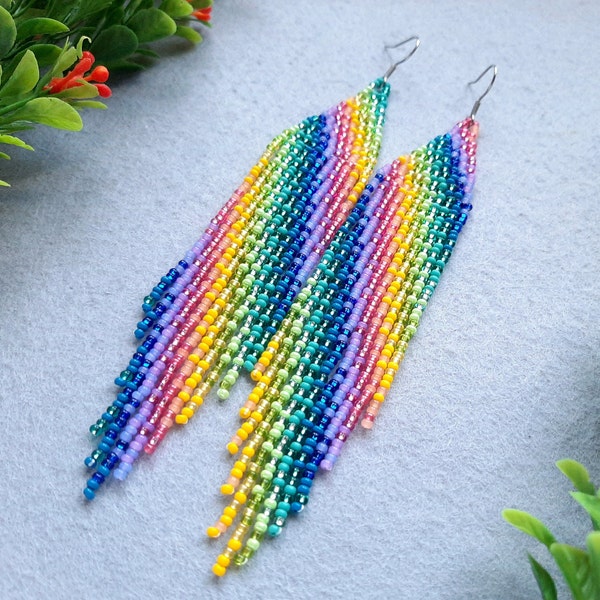 Rainbow Seed Beads Etsy