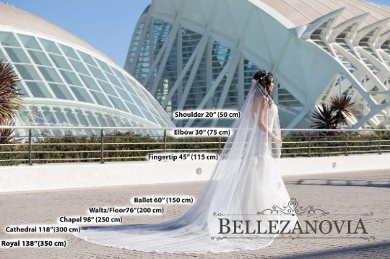 Double Layer Pearl Wedding Veil With Blusher Chapel Bridal Veil With ...