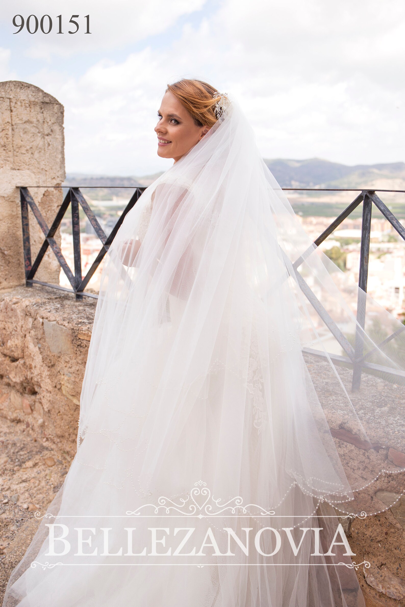 Two Tier Pearl Veil, Pearl Edge Wedding Veil, Chapel Scattered Pearl ...