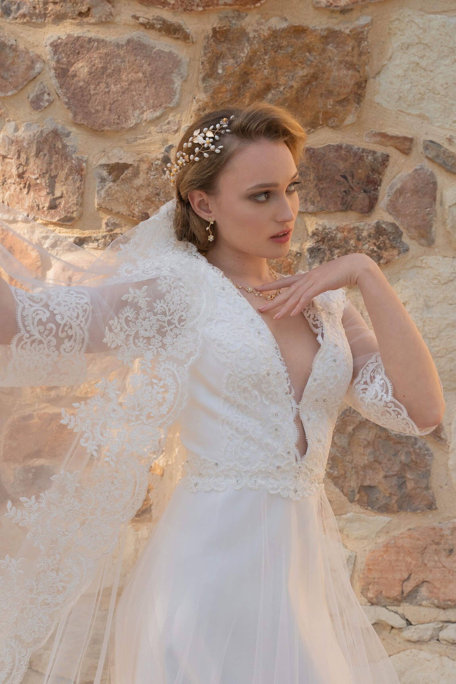 Luxury Wedding Veil Sequin Wedding Veil One Layer Bridal Veil | Etsy