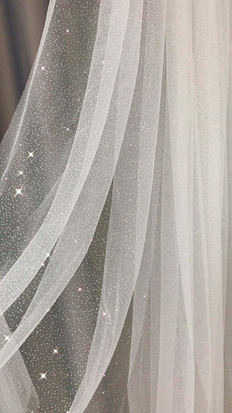 Glitter Wedding Veil Sparkle Long Veil Shimmer Veil Glitter - Etsy