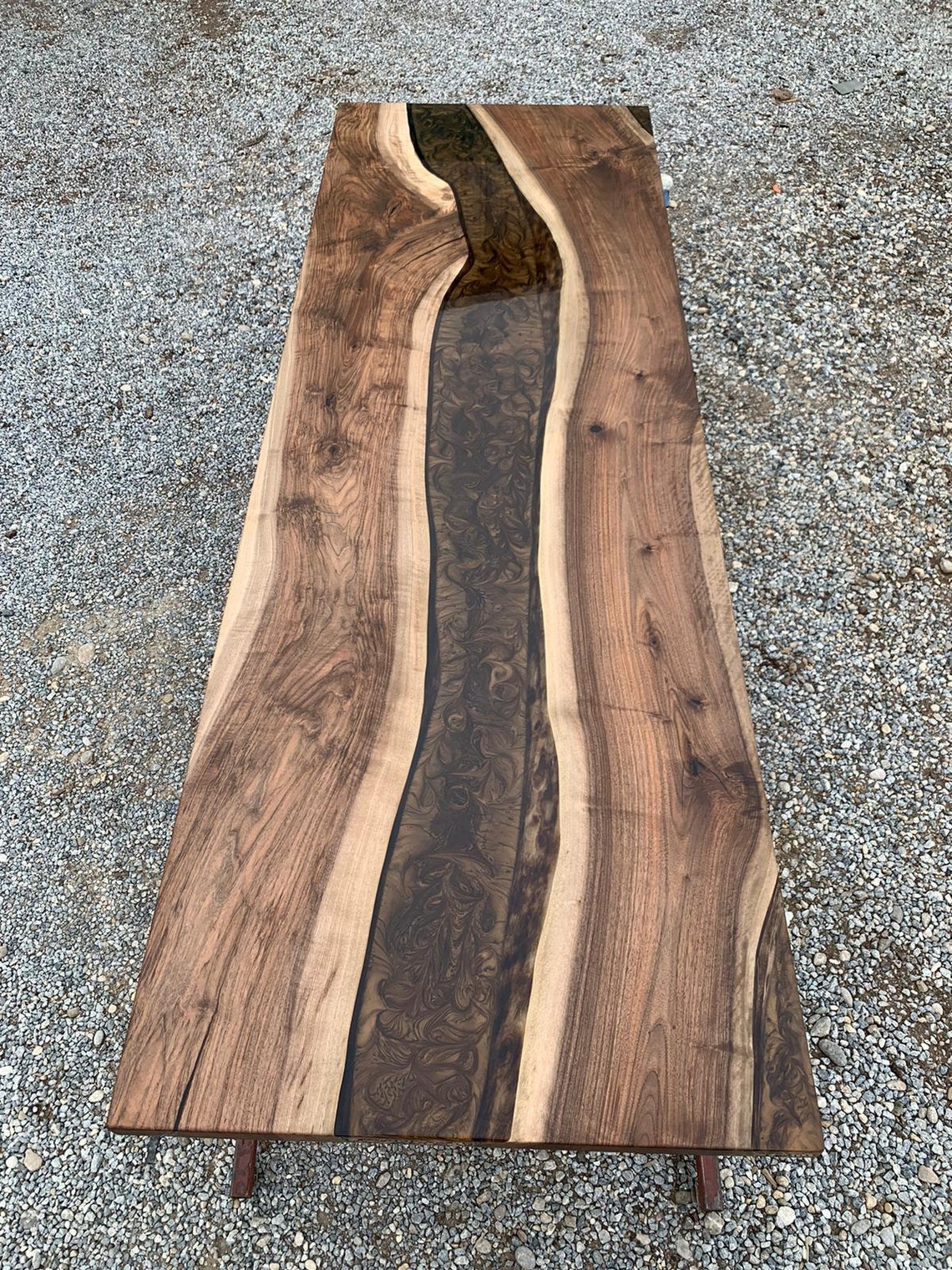 Epoxy Walnut Table, Resin River Table, Epoxy River Table, Epoxy Wood ...