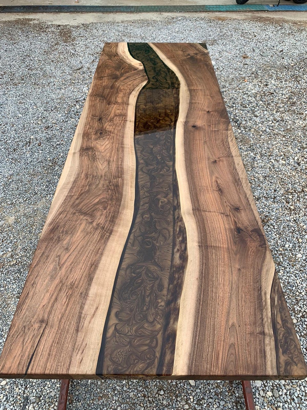 Epoxy Walnut Table, Resin River Table, Epoxy River Table, Epoxy Wood ...