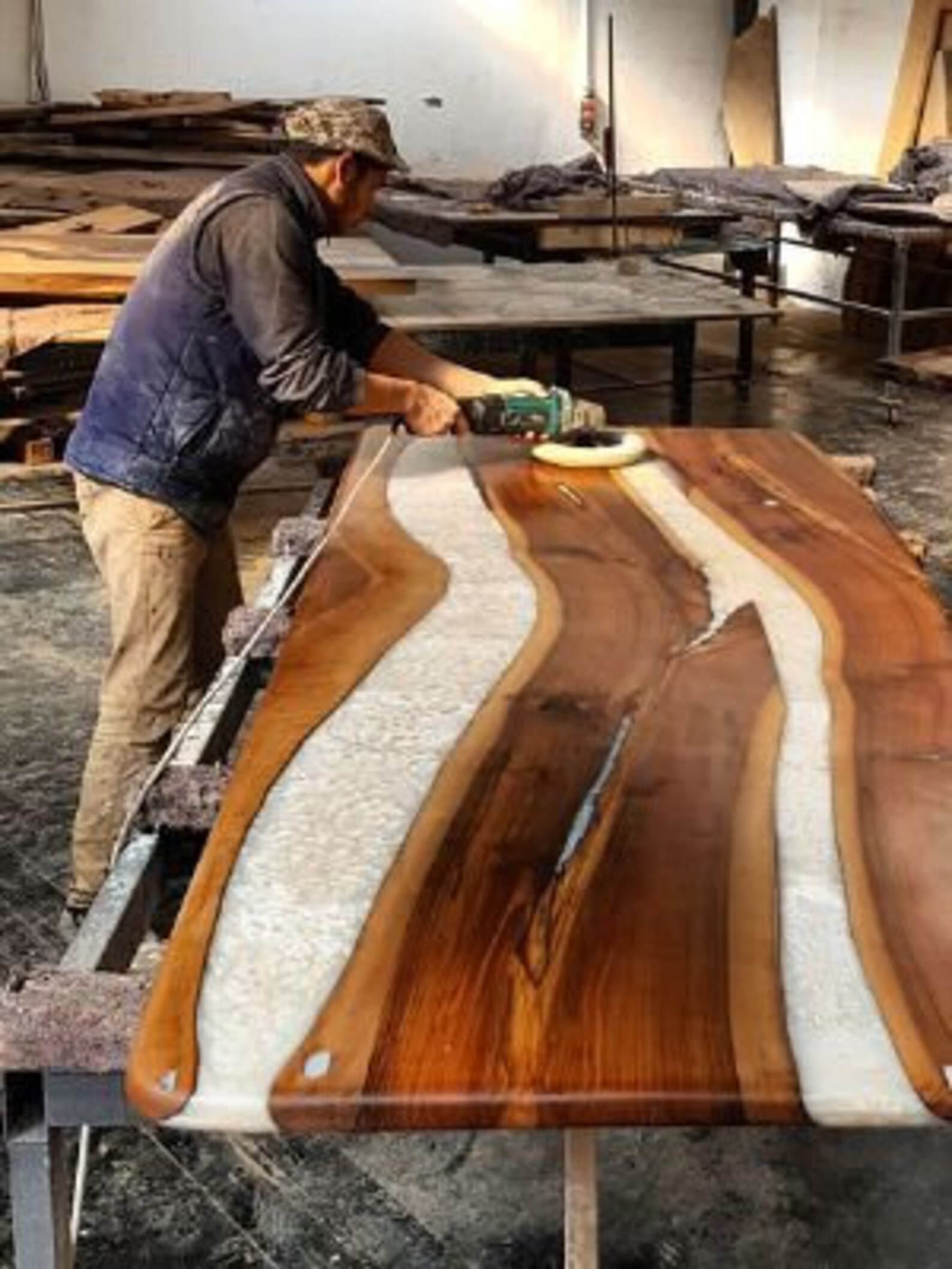 Epoxy Walnut Table, Resin River Table, Epoxy River Table, Epoxy Wood ...