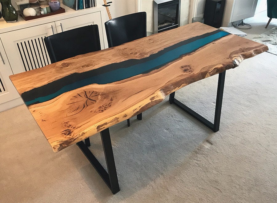 Custom 72" X 36" Epoxy River Conference Table, Cedar Wood Office Desk ...