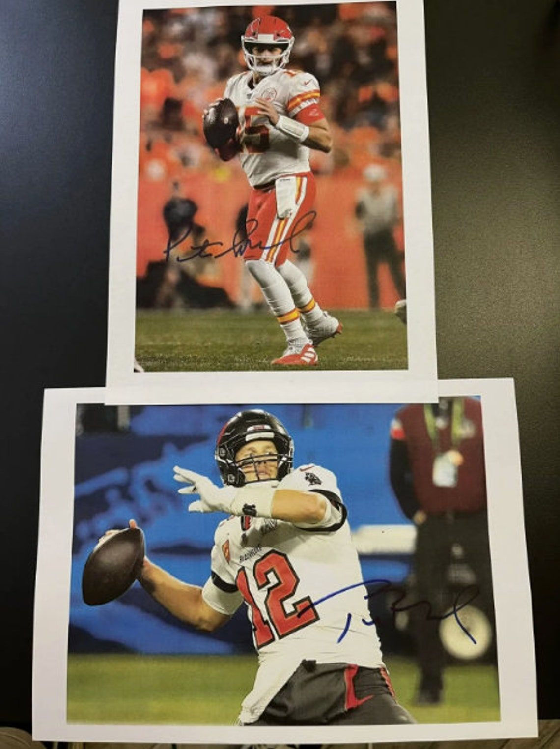 Tom Brady and Pat Mahomes AUTOGRAPHED SIGNED PHOTOS Combo - Etsy