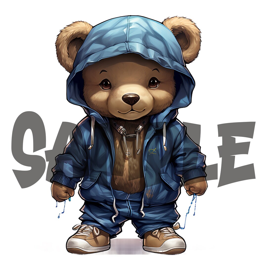 Cool Teddy L Teddy Bear L PNG L Instant Download Png Instant Download ...
