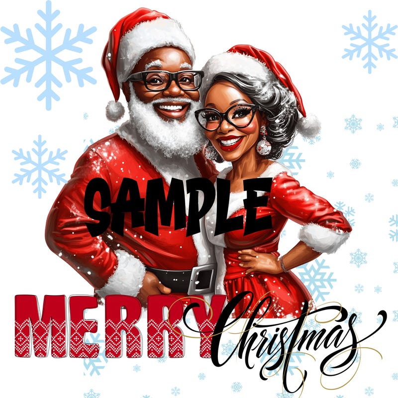 African American Mr and Mrs Santa Claus - Etsy