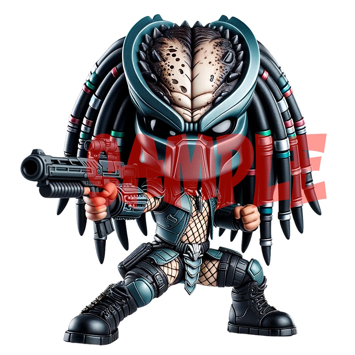Chibi Predator Png Movie Alien Fiction Character Image - Etsy