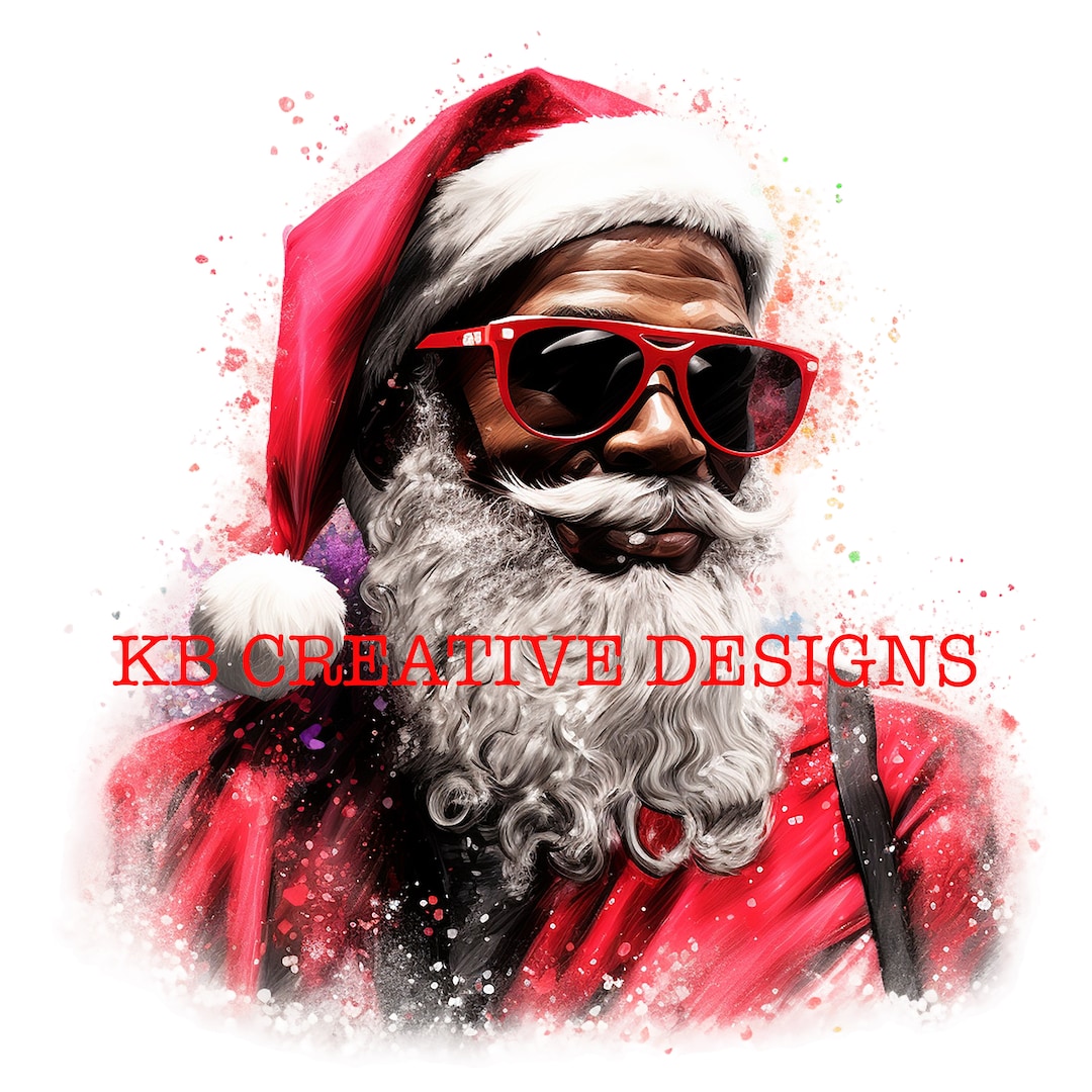 Cool Santa Black Santa - Etsy