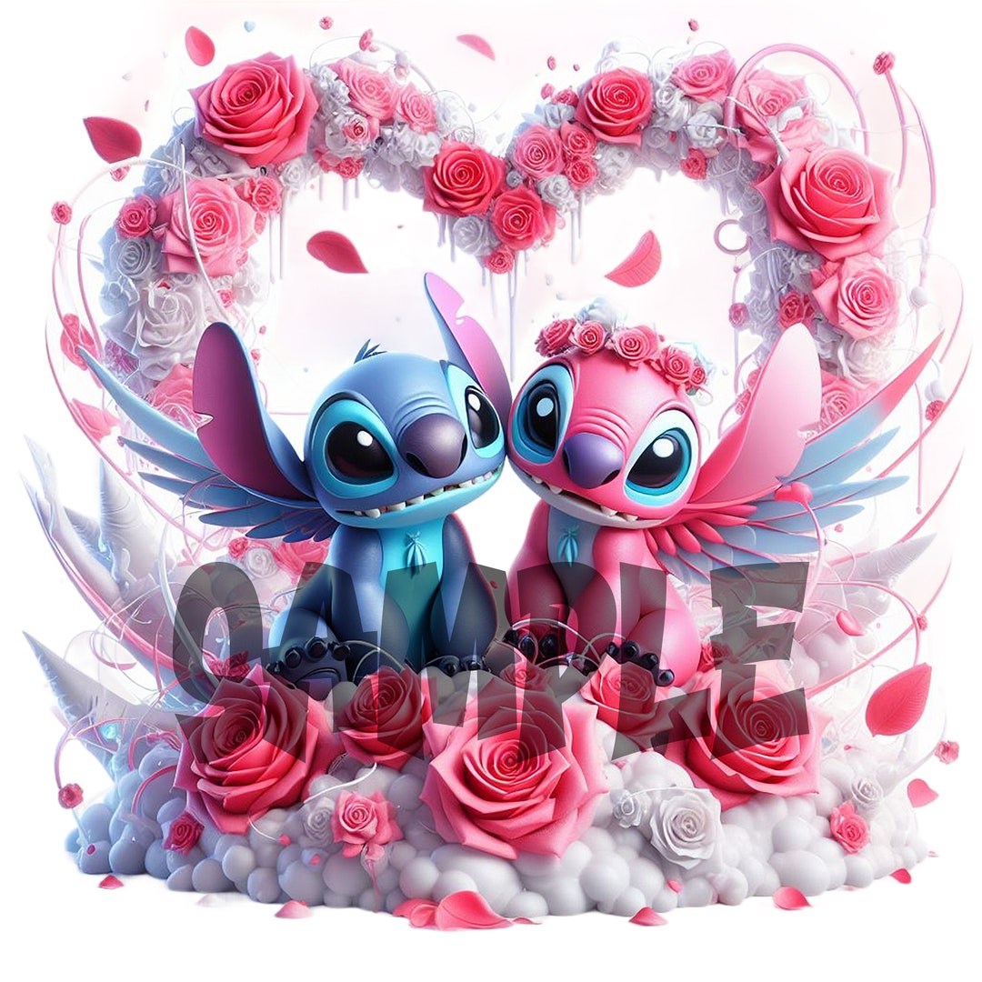 Lilo And Stitch Valentines Day Png Etsy