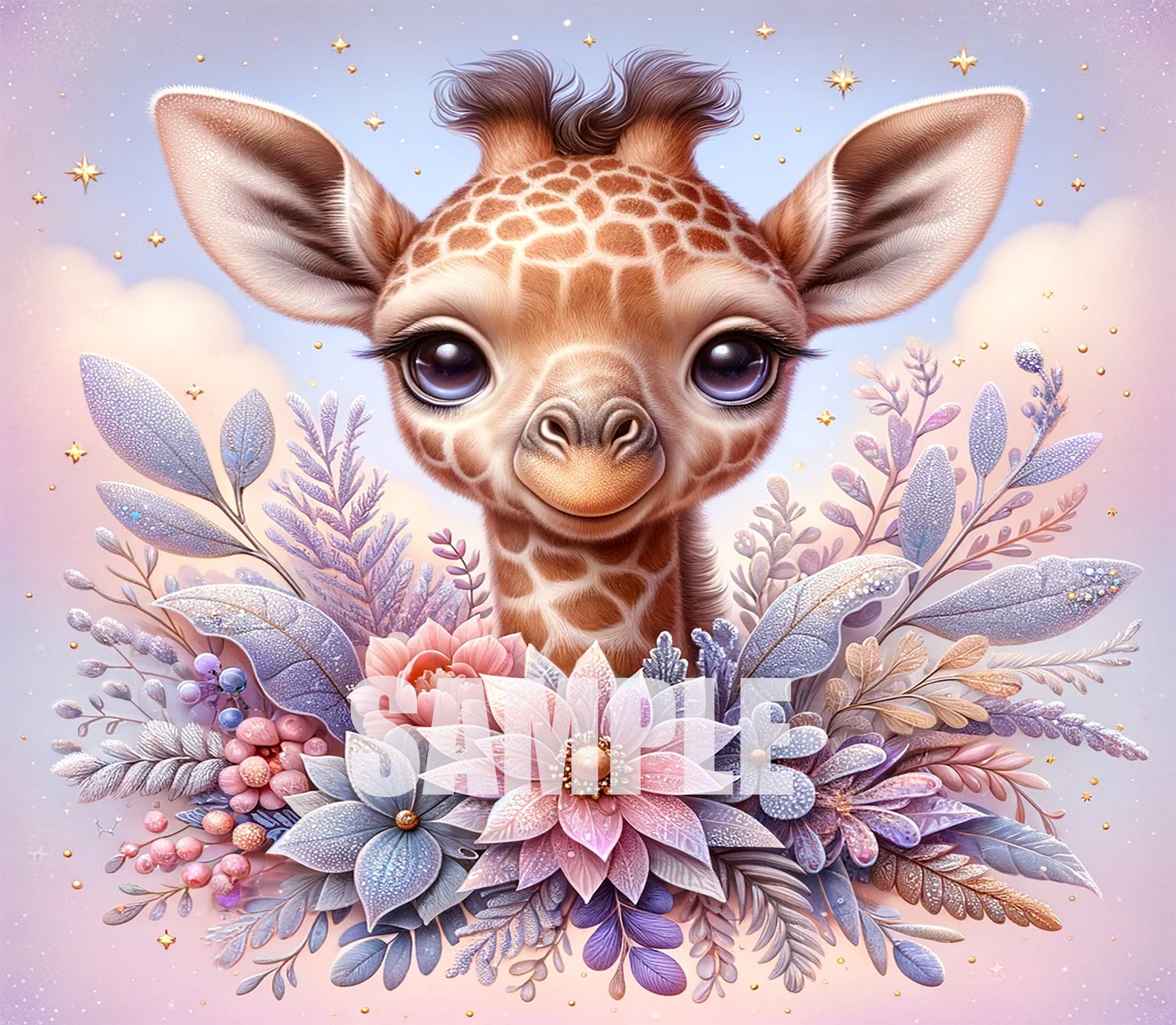 Giraffe 20 Oz Tumbler Wrap PNG - Etsy