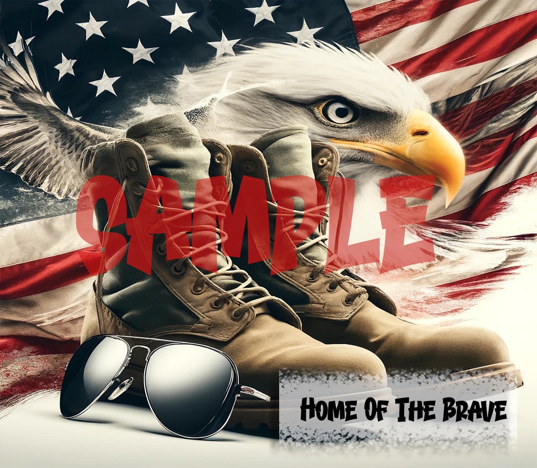 20 Oz Tumbler Wrap USA Military Wrap American Flag American Eagle Home ...