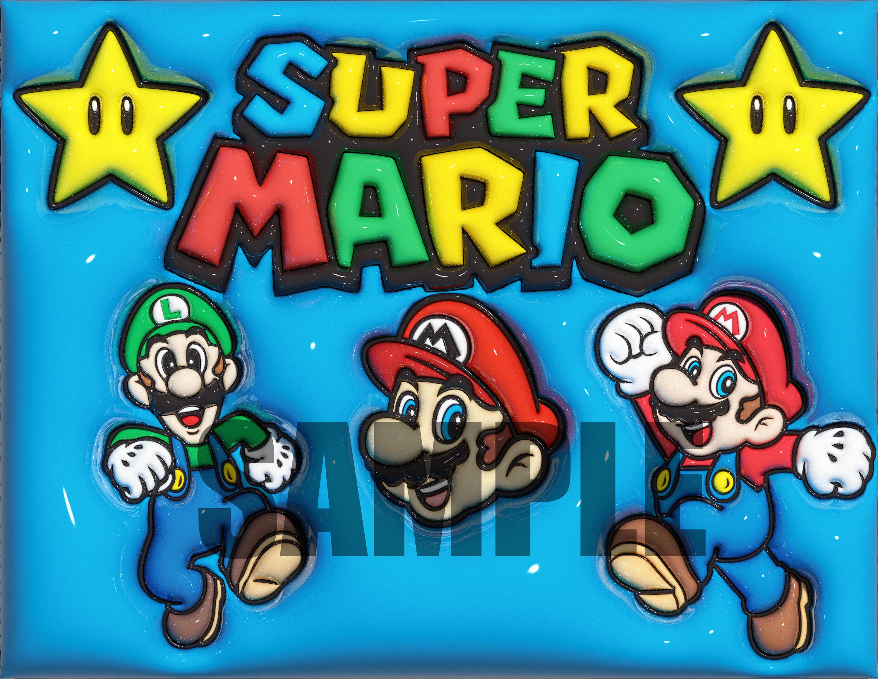 Mario 20oz 3D Tumbler Wrap. Super Mario Tumbler Wrap Png File 20 Oz ...