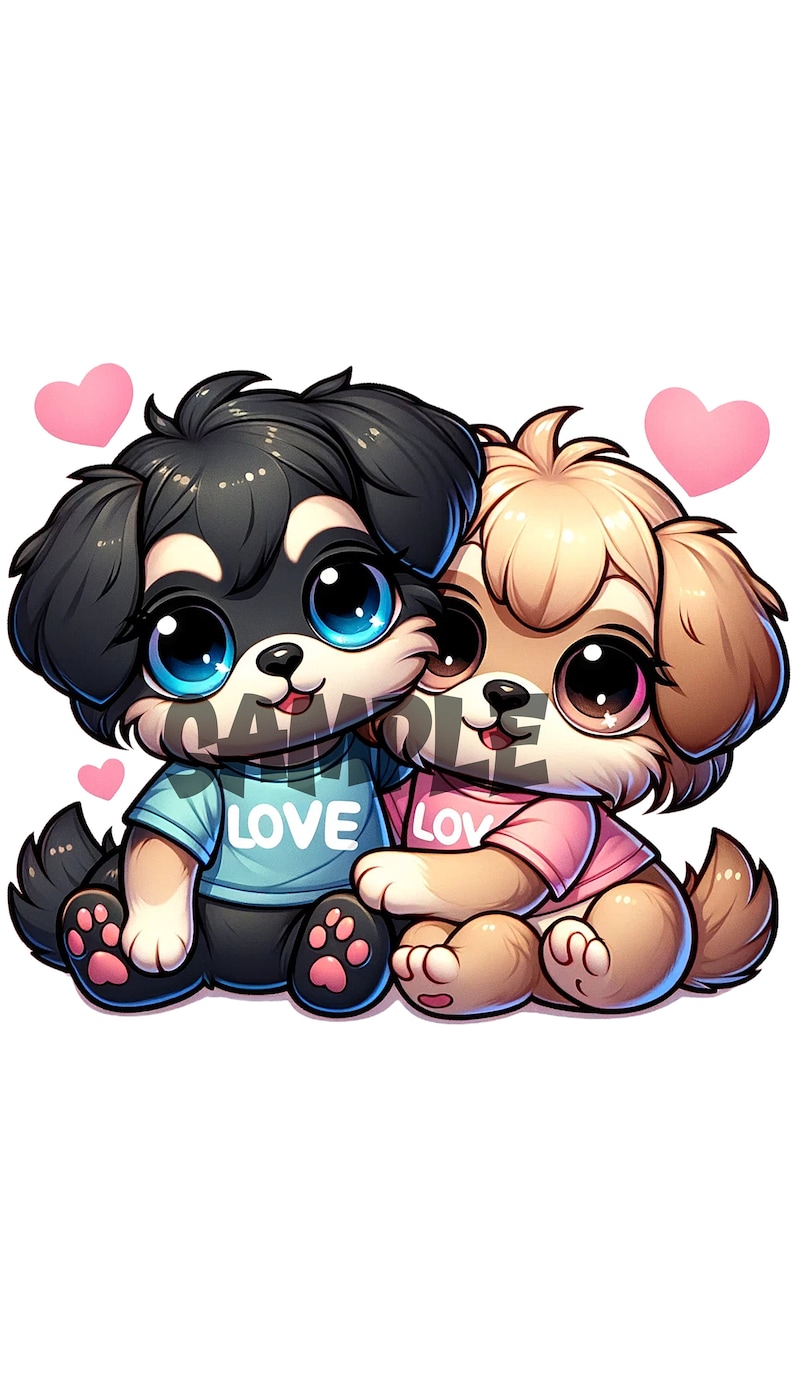 Puppy Love PNG Instant Download Transparent Background - Etsy