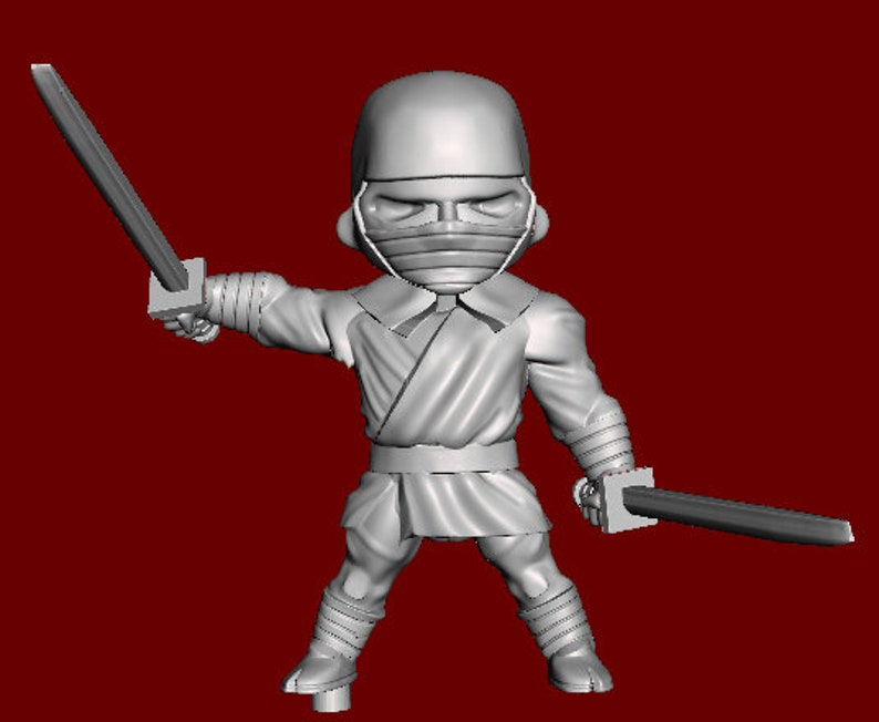 The HAND NINJA Set FREE Mm Gao Proxy Custom Chibi Figure Unpainted 3D ...