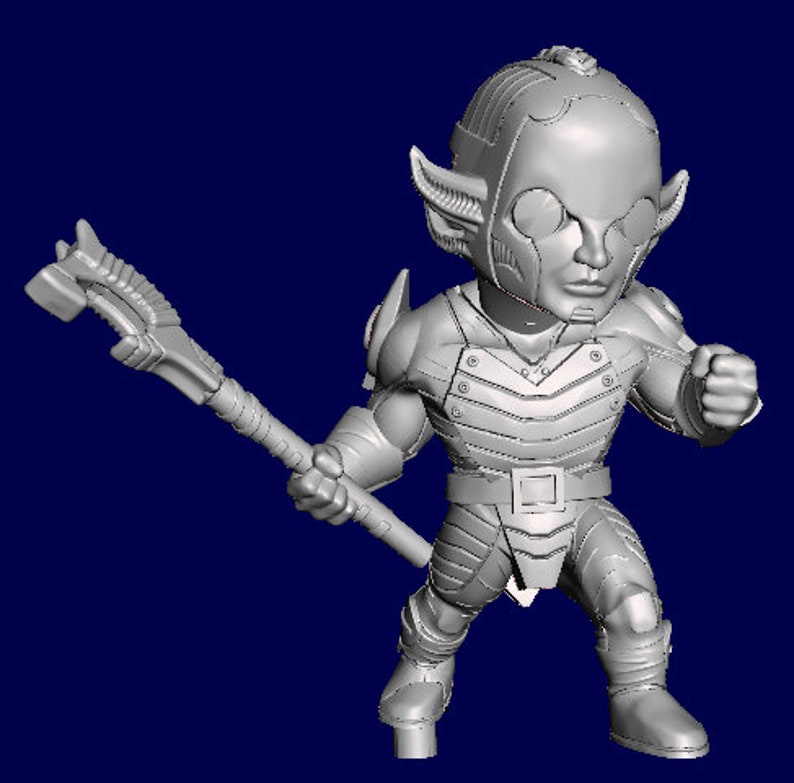 Malekith ASGARD Dark Elf Army SET Custom CHIBI Figure Unpainted 3D ...