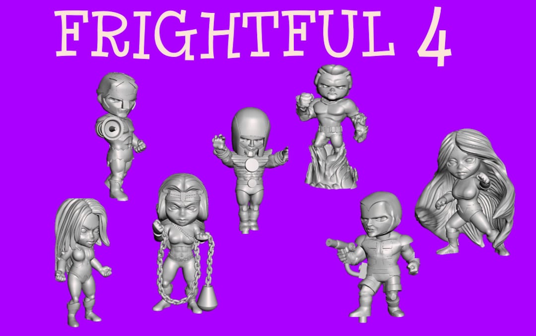 FRIGHTFUL 4 Single Models Custom CHIBI Figure Unpainted - Etsy