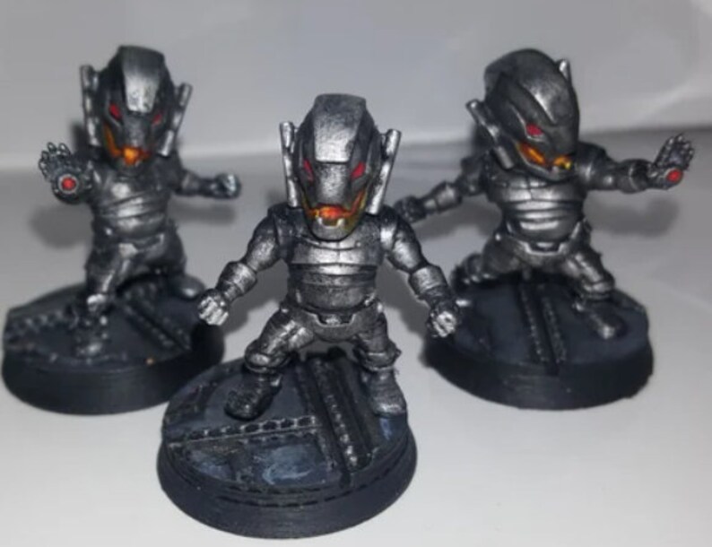 ULTRON DRONE Custom CHIBI Figure Unpainted 3D Print Marvel United ...