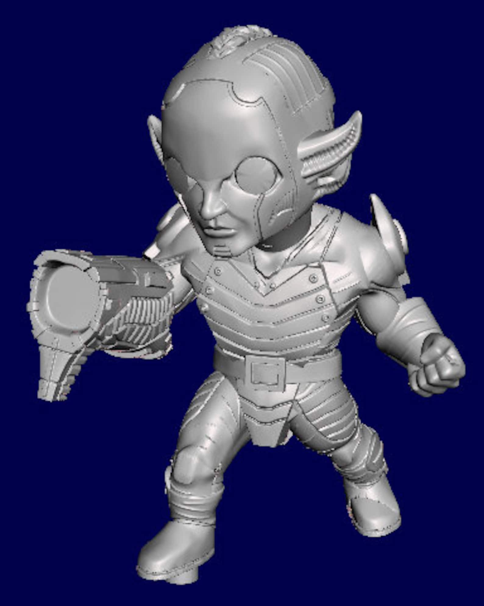 Malekith ASGARD Dark Elf Army SET Custom CHIBI Figure Unpainted 3D ...