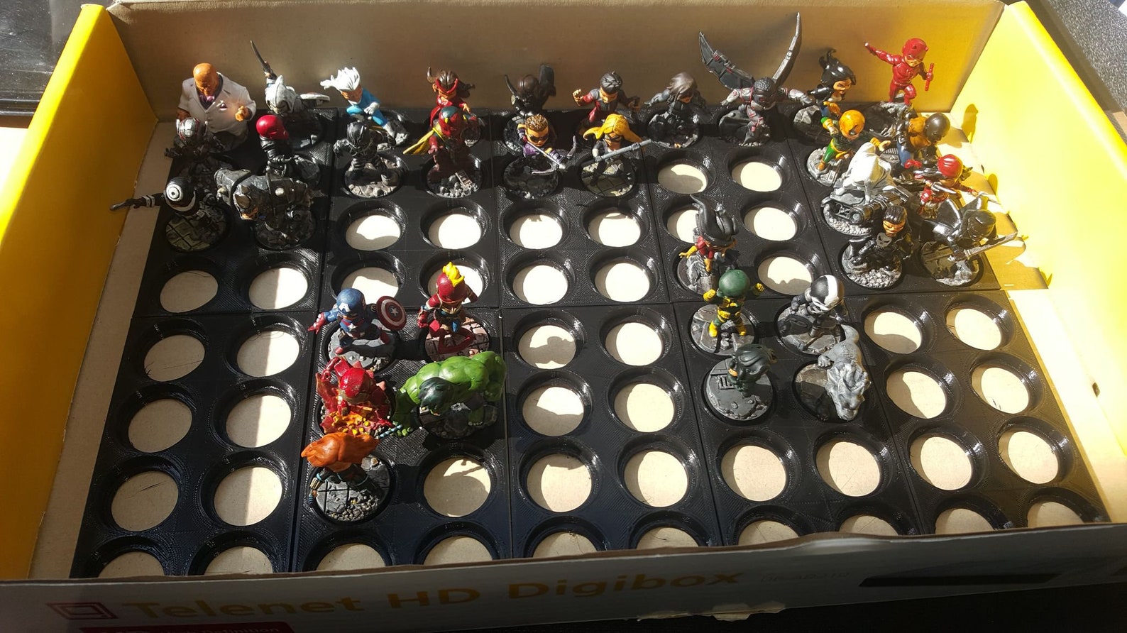 STORAGE or Movement TRAY for MINIATURES Marvel United, Batman, Knight ...