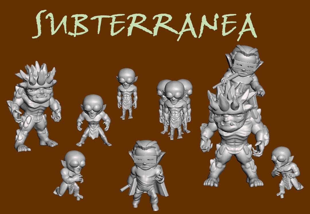 MOLE MAN Subterranea SINGLES Custom Chibi Figure Unpainted 3D Print ...
